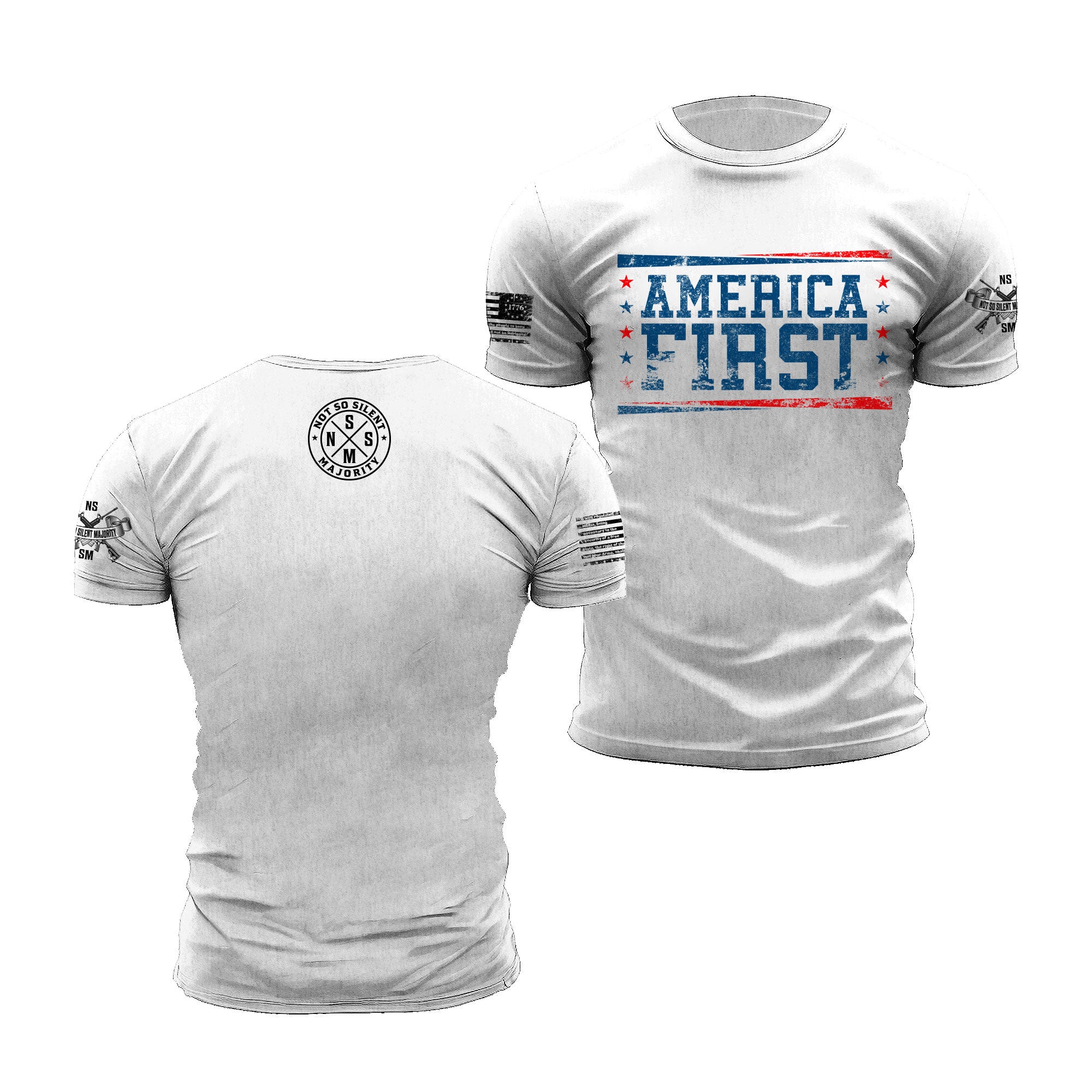 America First T-shirt – Not So Silent Majority
